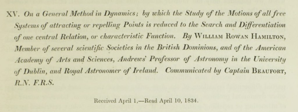 Wave-Particle Duality and Hamilton’s Physics | Galileo Unbound