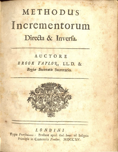 Brook Taylor’s Infinite Series | Galileo Unbound